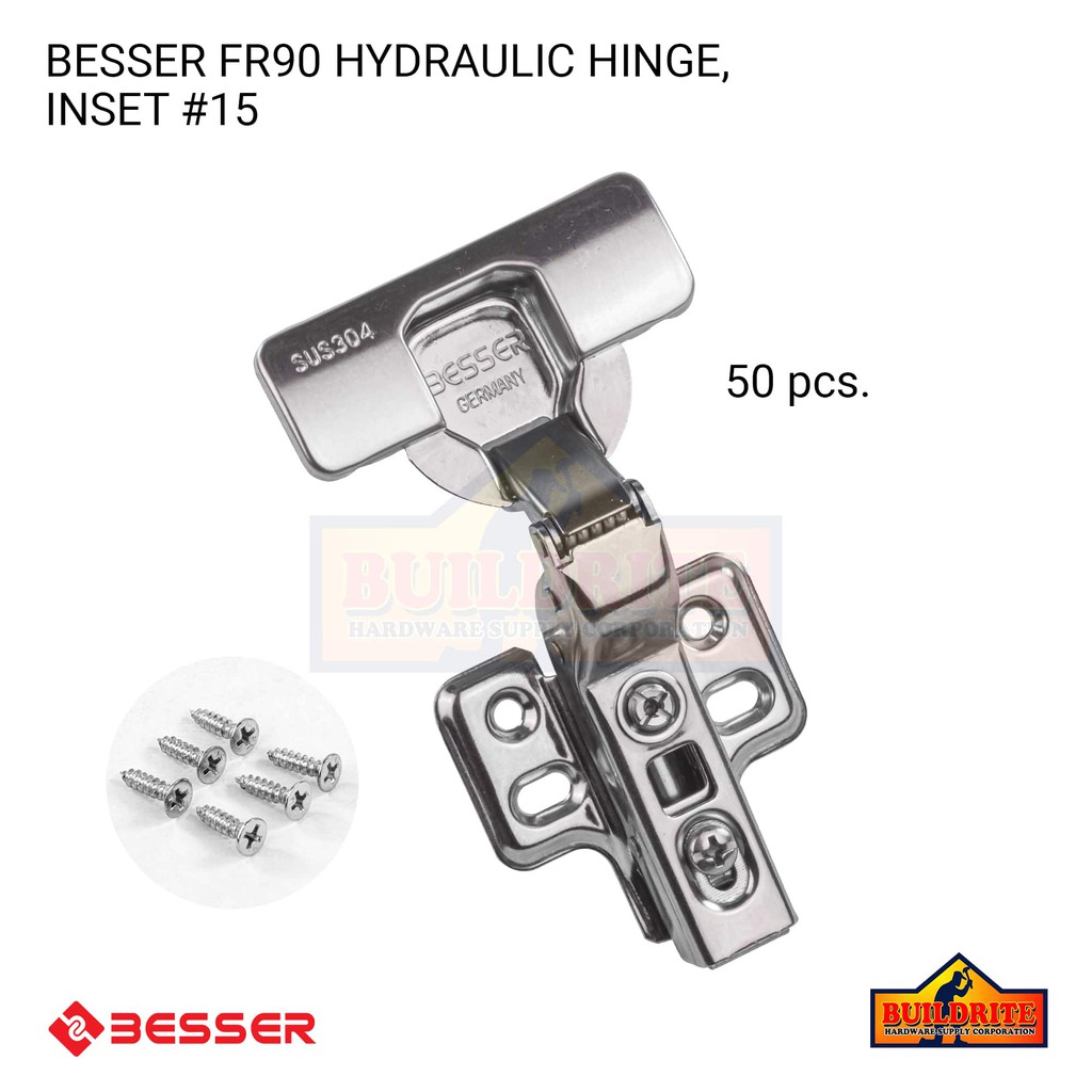BESSER FR90 SUS304 Soft Close Hinge (Clip on Type) Inset #15 - 50 PCS ...