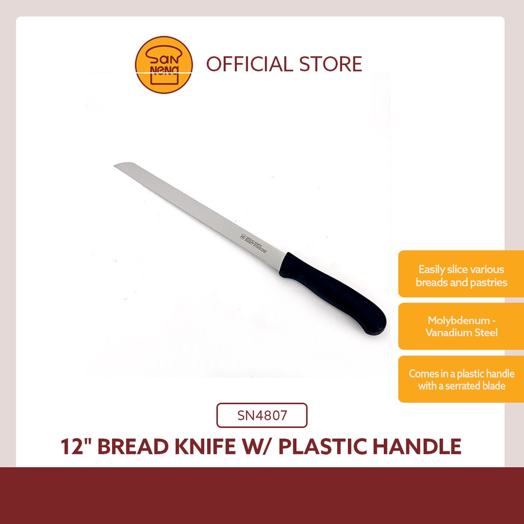 Sanneng 12" Bread Knife w/ Plastic Handle (SN4807) | Shopee Philippines
