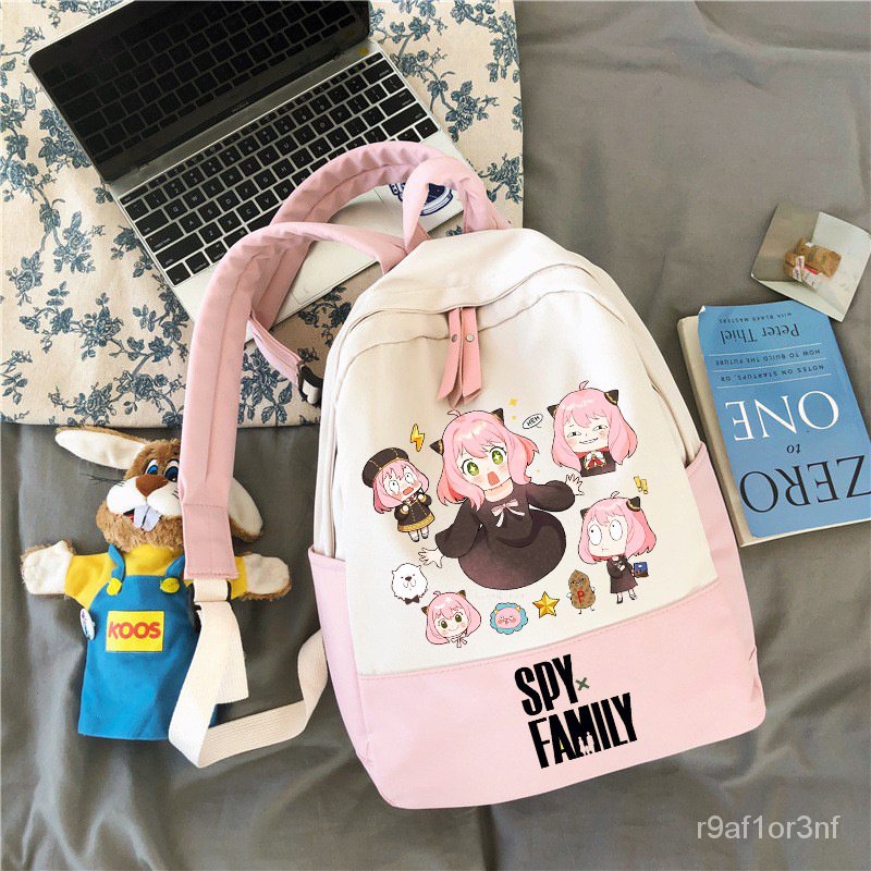 SPY X FAMILY Pink Backpack Student Schoolbag Anime Backpack ODLQ ...