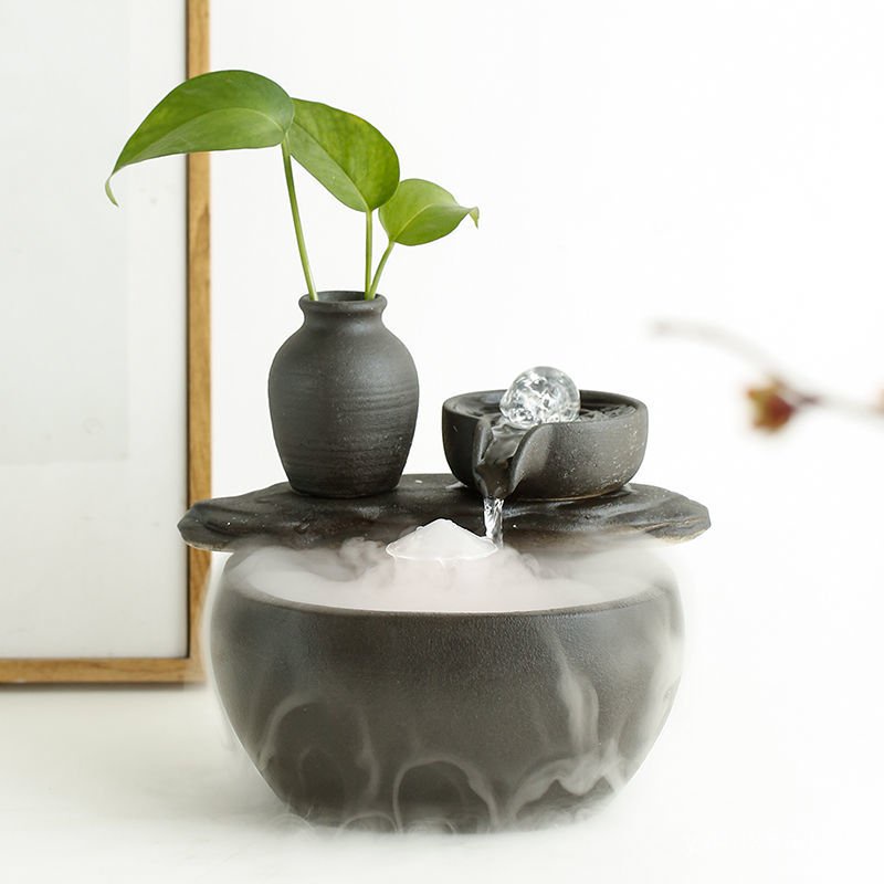 Home Small Water Circulation Fish Tank Living Room Entrance Fountain ...