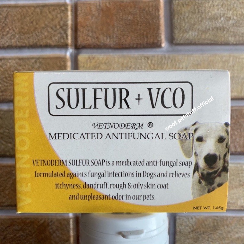 Vetnoderm (Bio Sulfur + VCO) Medicated AntiFungal Soap for Pet Dogs ...
