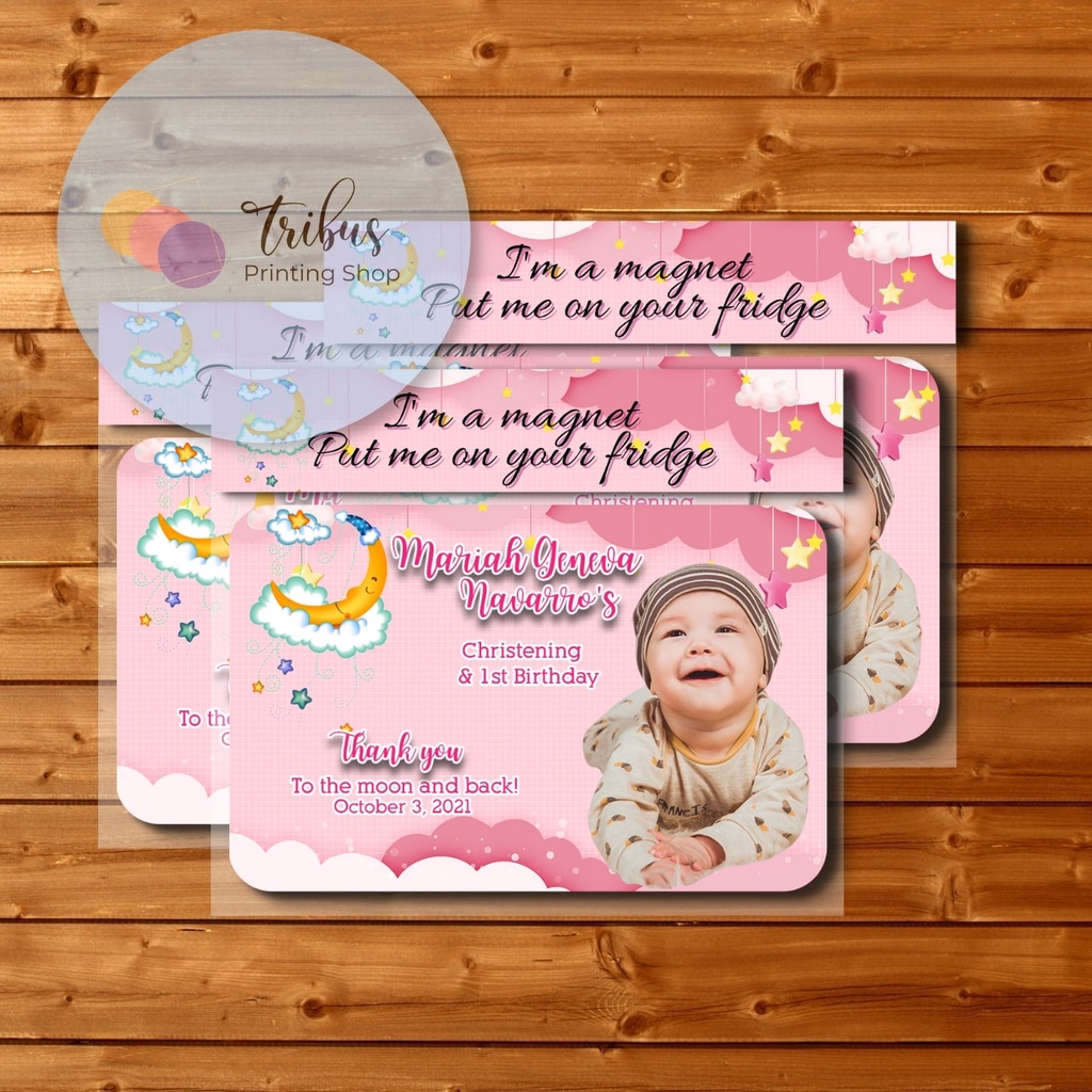 Twinkle Little Star Ref Magnet for Girls (Baptismal, Christening ...