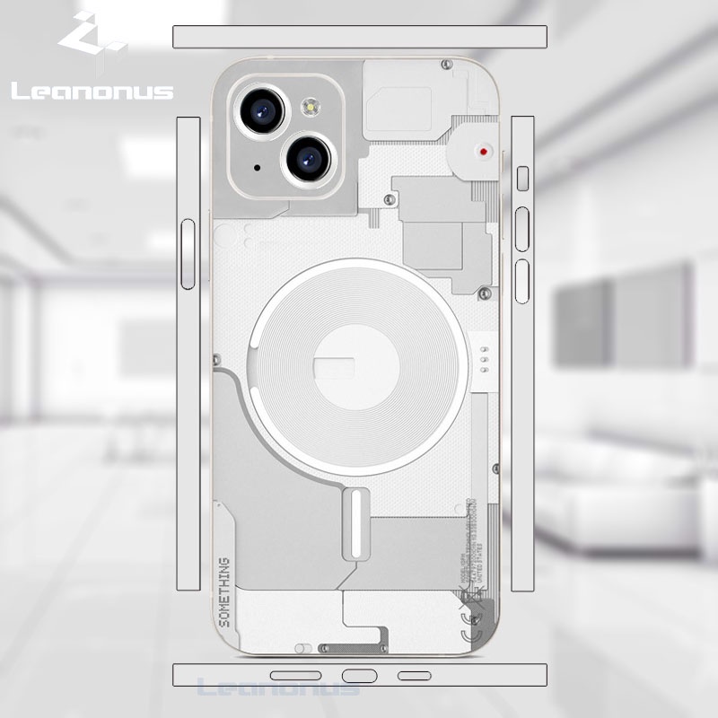 Nothing Phone Style Compatible for iPhone 15 14 Pro Max Plus Decal Skin ...