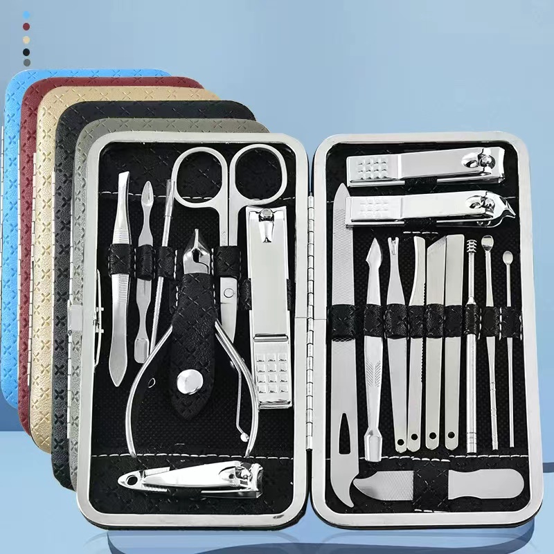 19 in 1 manicure set Nail clipper set stainless | Shopee Philippines