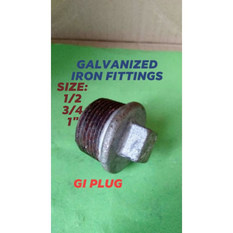 GI FITTINGS PLUG (GALVANIZED IRON) | Shopee Philippines