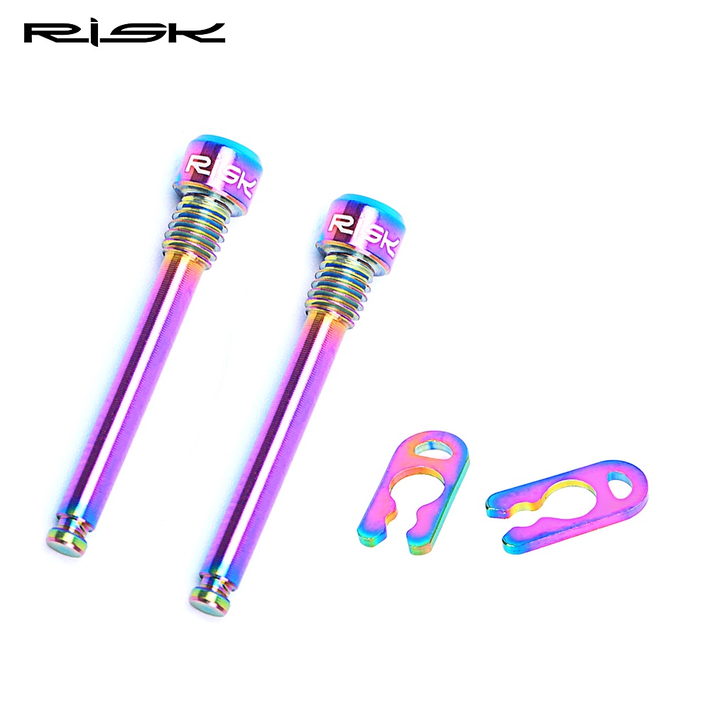 RISK Bicycle Hydraulic Disc Brake Pad Bolts M4 Titanium Alloy Fixing ...
