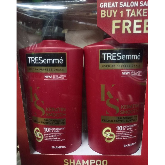 Buy 1 Take 1 Tresemme Keratin Kera10 Shampoo 900ml Tresemme Keratin