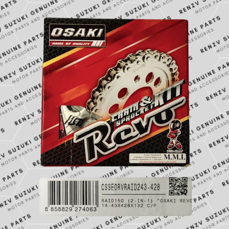 RAIDER 150 CHAIN SET~SILVER/CHROME~OSAKI MADE IN THAILAND | Shopee ...