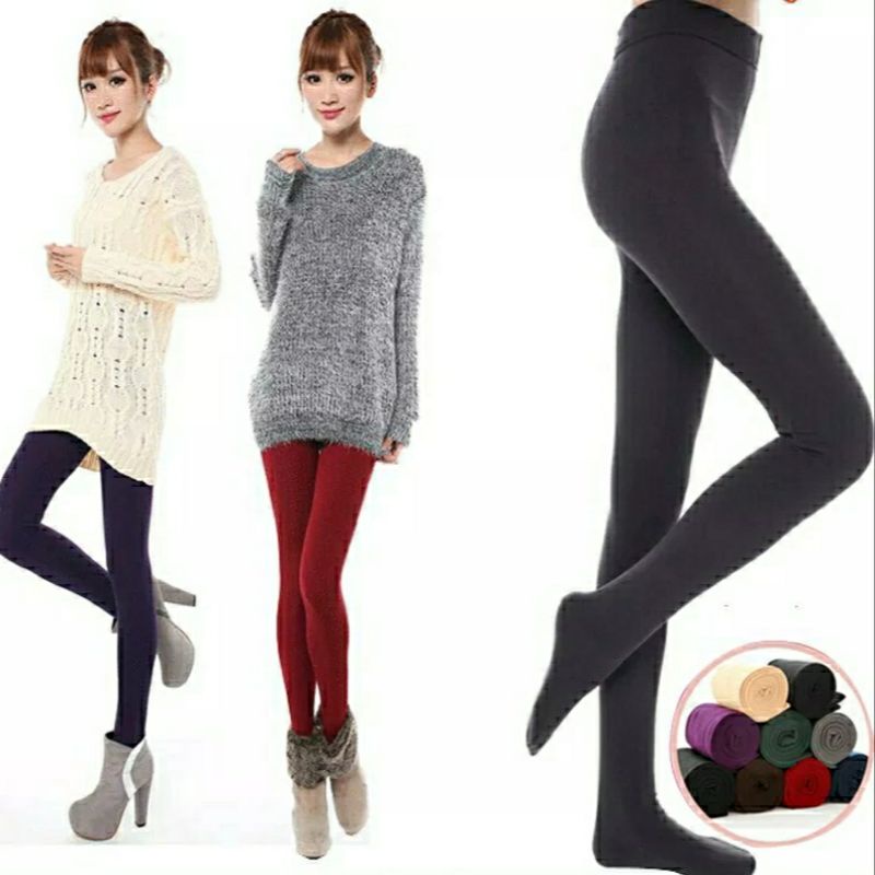 Women Warm Sexy Tights Velvet Seamless Tights Foot Pantyhose Winter ...