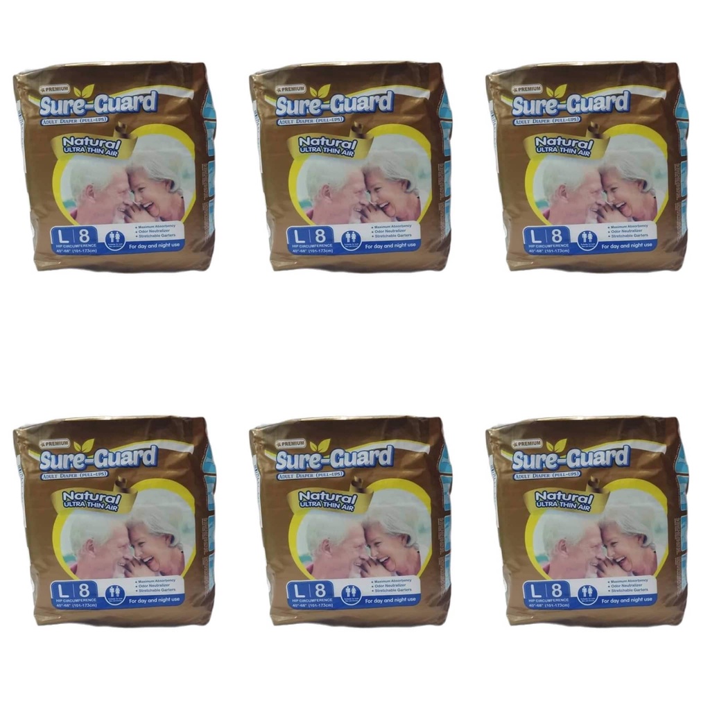 Sure-Guard Adult Diaper Pull-Ups 6Packs (8Pcs/Pack) | Shopee Philippines