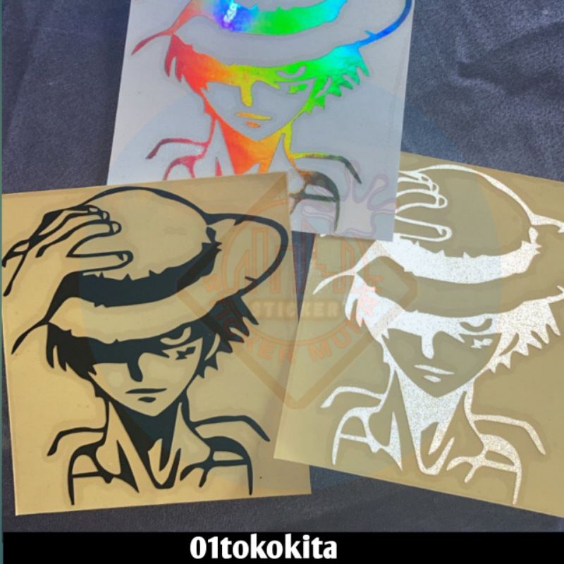 ANIME ONE PIECE CUTTING STICKER MONKEY D.LUFFY CHARACTER SUITABLE FOR ...
