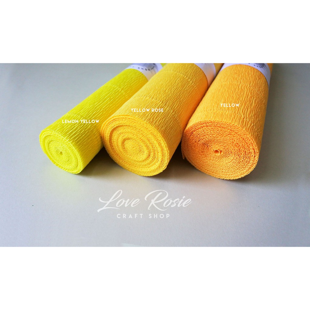 Cartotecnica Rossi Italian Crepe Paper 180g Yellow Palette for Paper ...