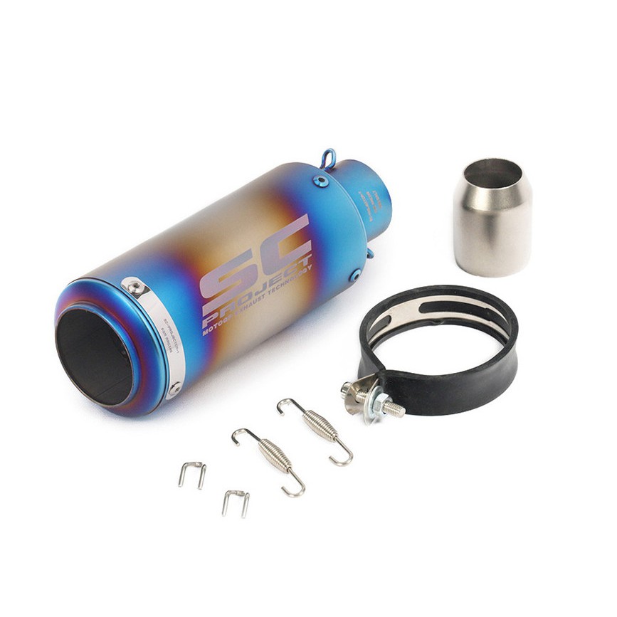 51mm Motorcycle Exhuast Pipe SC Project Muffler Silencer Stainless ...