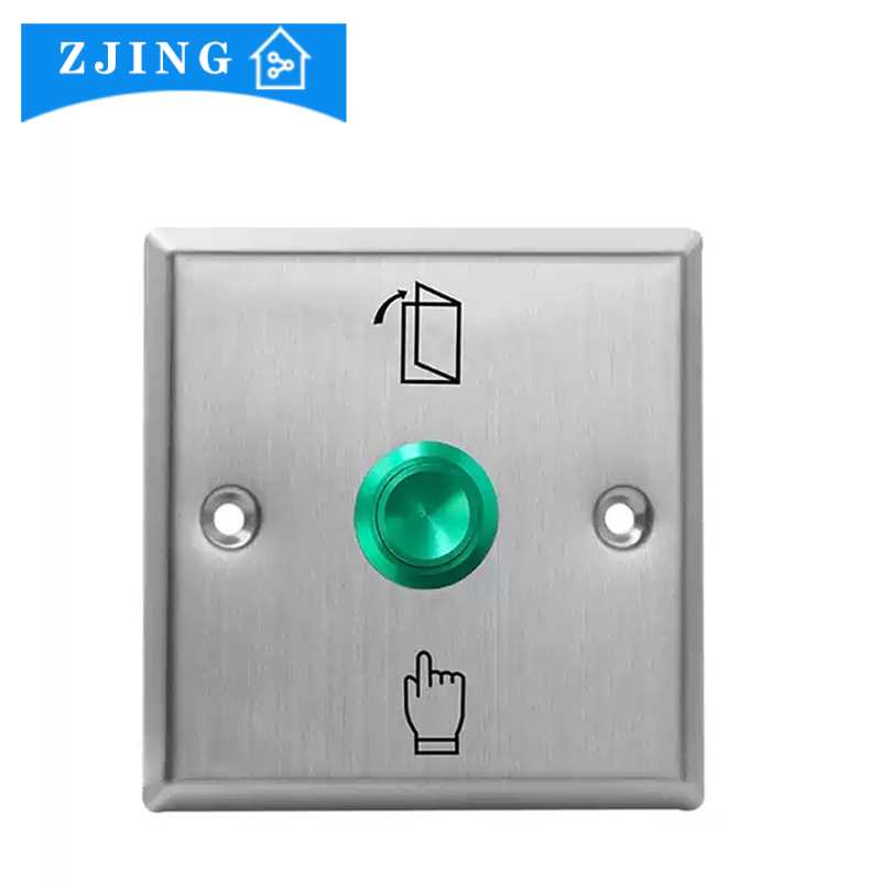Stainless EXIT Button Door Release Automatic Reset Green Button Doorbell Switch for Access ...