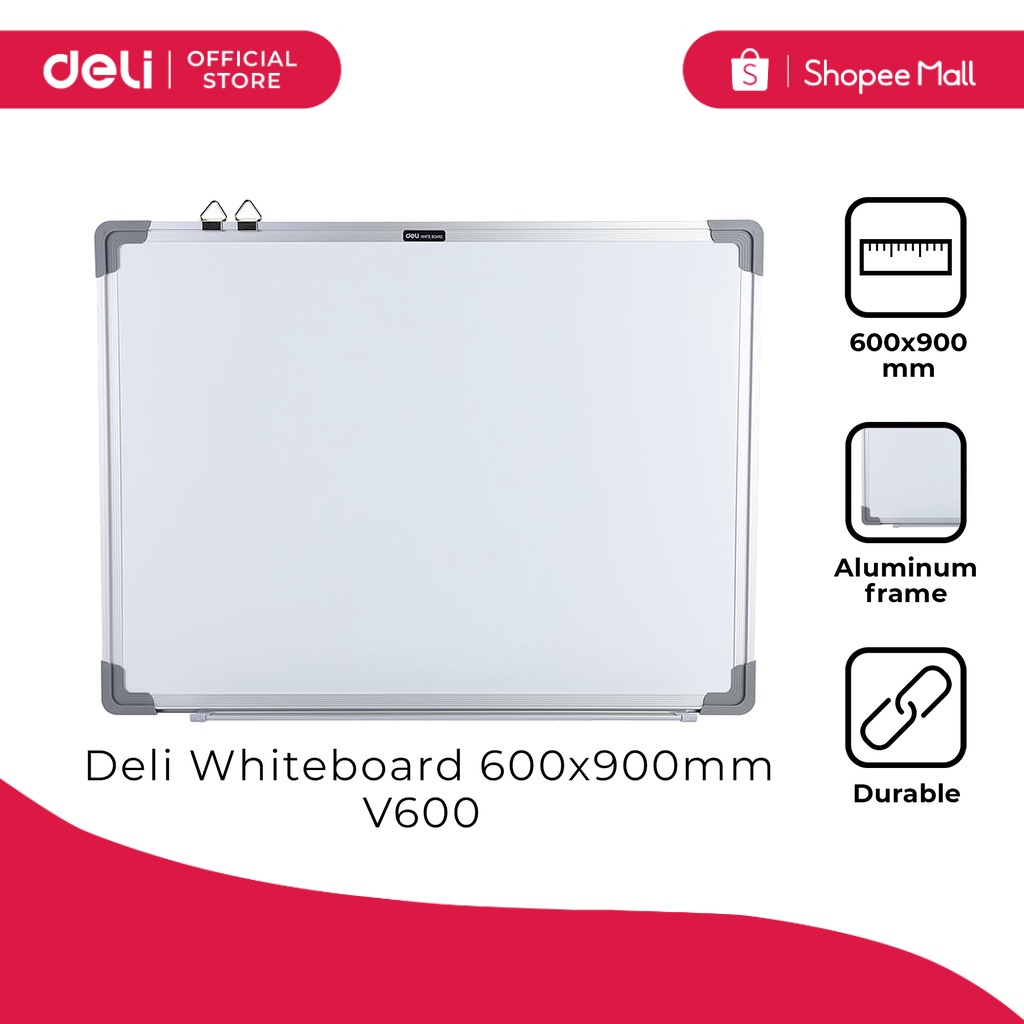 Deli V600 Whiteboard 600x900mm 24inx36in 1PC [79V600] | Shopee Philippines