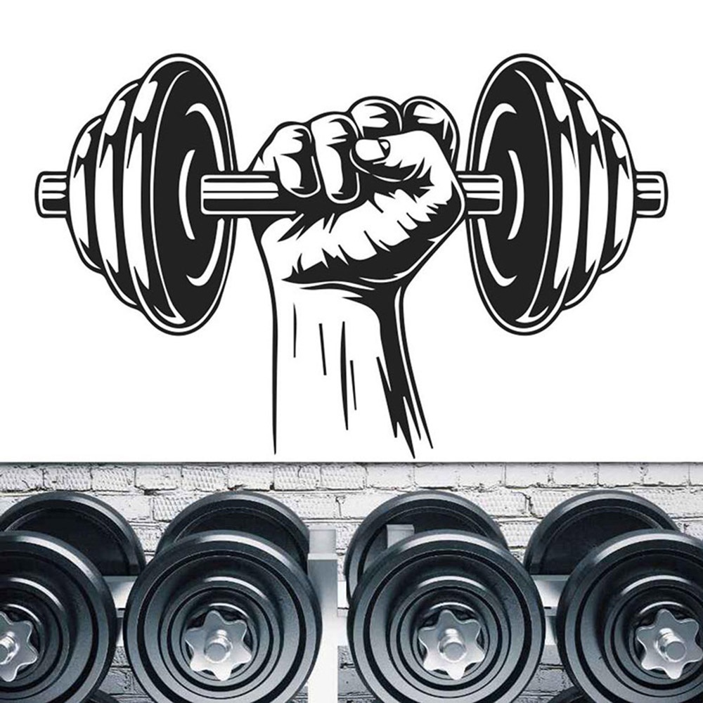 Gym Club Sign Fitness Bodybuilder Sport Wall Sticker Vinyl Modern ...