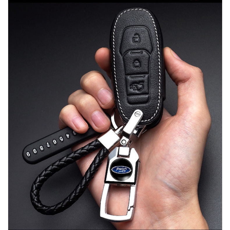 Cod high quality leather for Ford key cover Remote key case with key ...