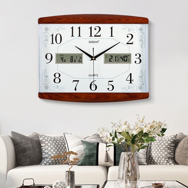 Clocks Calendar Clock Wall Clock Living Room Hanging Wall Home Fashion ...