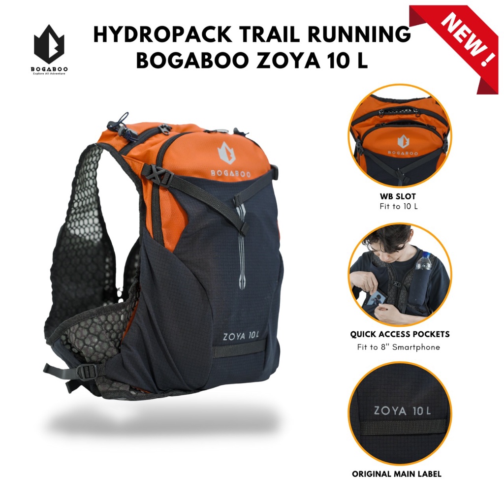 Hydropack trail running bag BOGABOO zoya 10 L - running bag - running bag - motocross bag ...