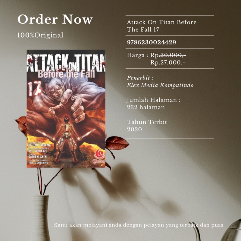 Attack On Titan Before The Fall 17 comic book | Shopee Philippines