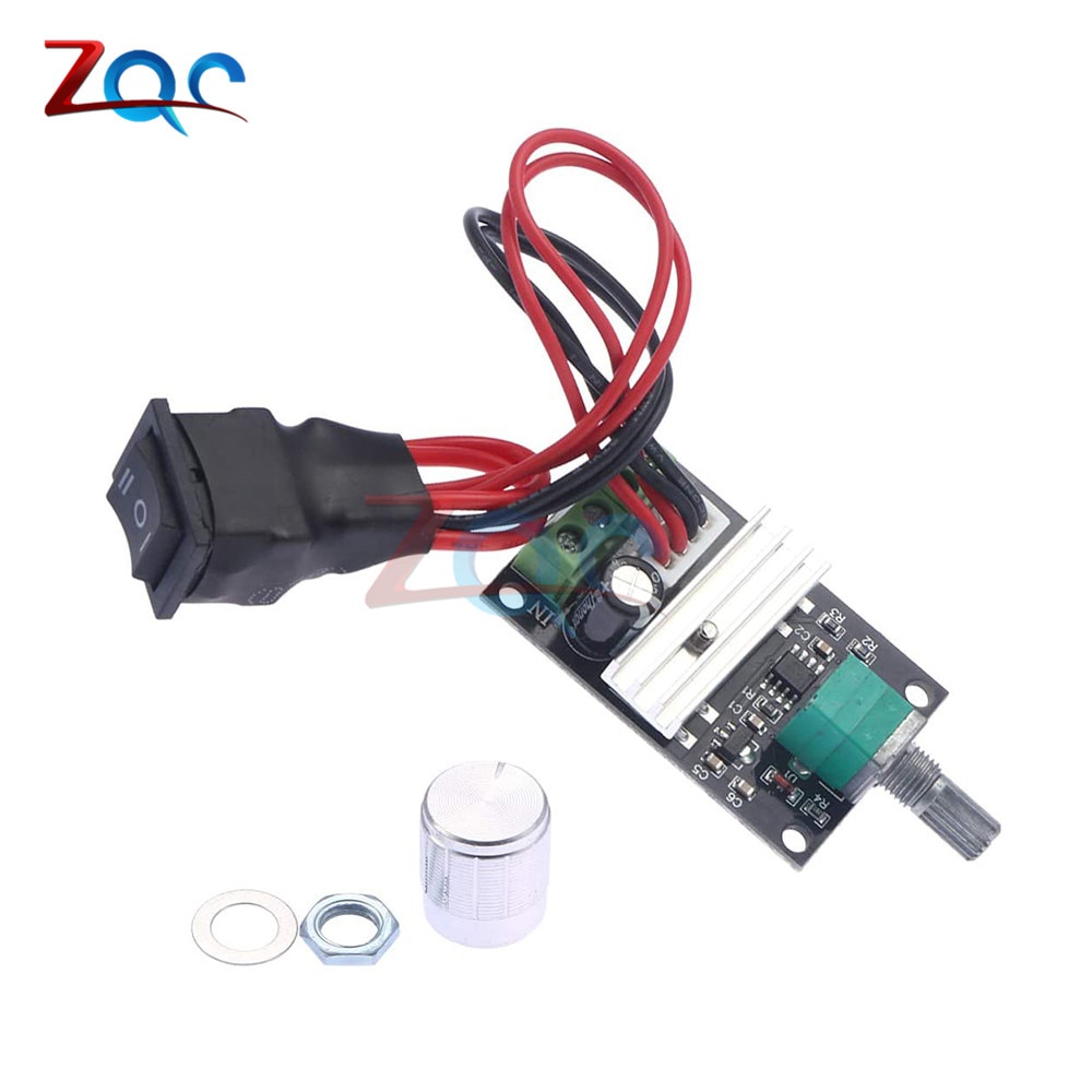 DC 6V 12V 24V 28V 3A 80W DC Motor Speed Controller PWM Speed Adjustable Reversible Switch 1203BB ...