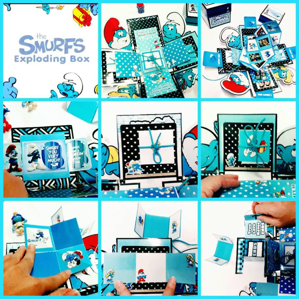 Exploding box / Smurf explosion box | Shopee Philippines
