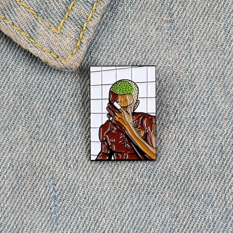 Blond Enamel Pin Custom Singer Brooches for Shirt Lapel Bag Cool Badge ...