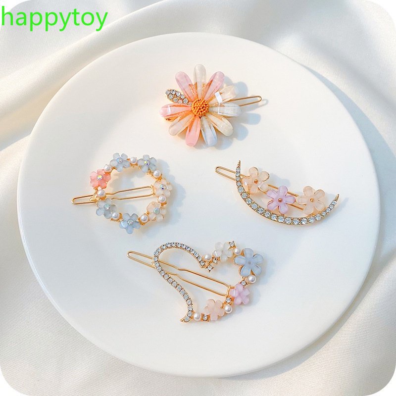 Style Hair Accessories, Daisy Flowers, Rhinestone Hairpins, Girls Liu ...