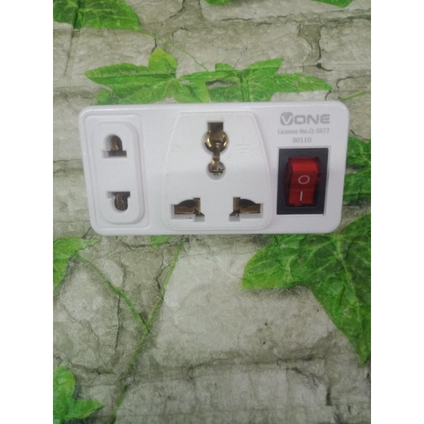 Nss 3-way Universal Power Plug Dual Socket Adapter with switch High ...