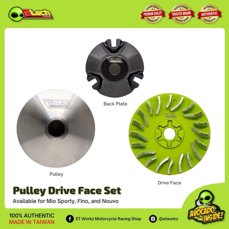 ETECH AVOCADO PULLY SET MIO SPORTY, FINO AND NOUVO | Shopee Philippines