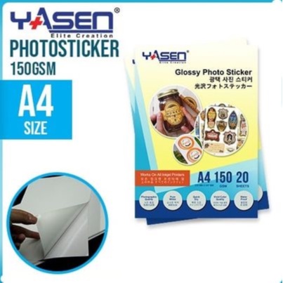 YASEN VINYL STICKER A4 SIZE 20 SHEETS PER PACK | Shopee Philippines