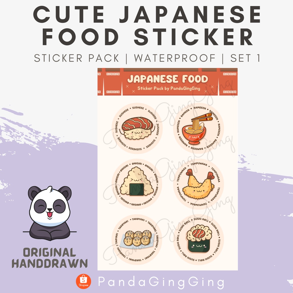 Cute Japanese Food Stickers | PandaGingGing | Shopee Philippines