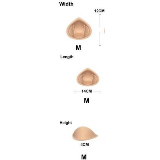 1 Pair False Boobs Enhancer CrossDresser Bra Breast Form Fake Breast ...