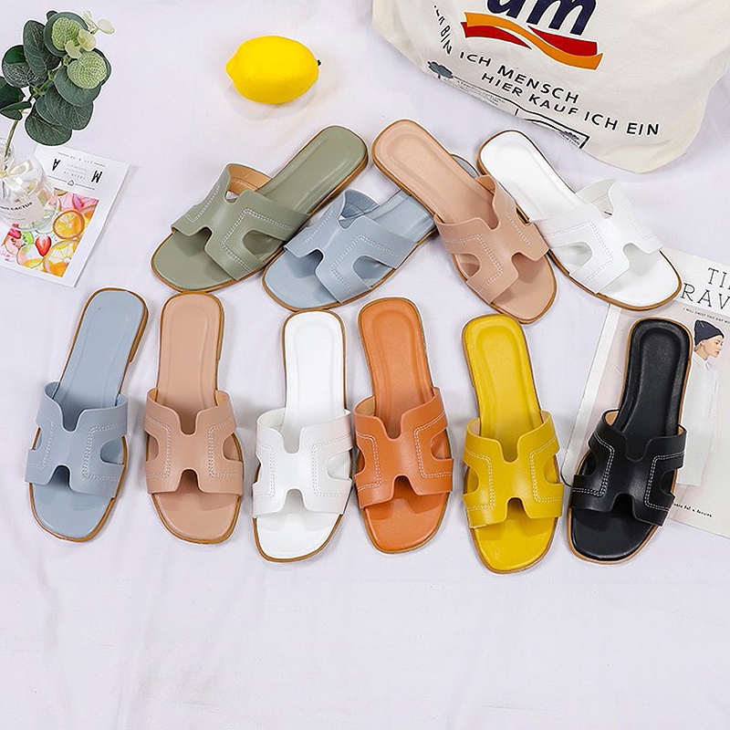 Fashion H Shaped Slippers Candy Beach Sandals 7 Colors | Shopee Philippines