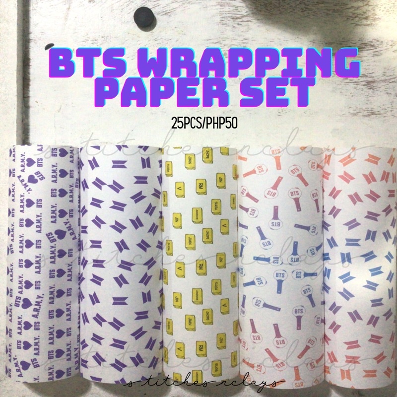 SnC MADE TO ORDER BTS Wrapping paper set | Shopee Philippines