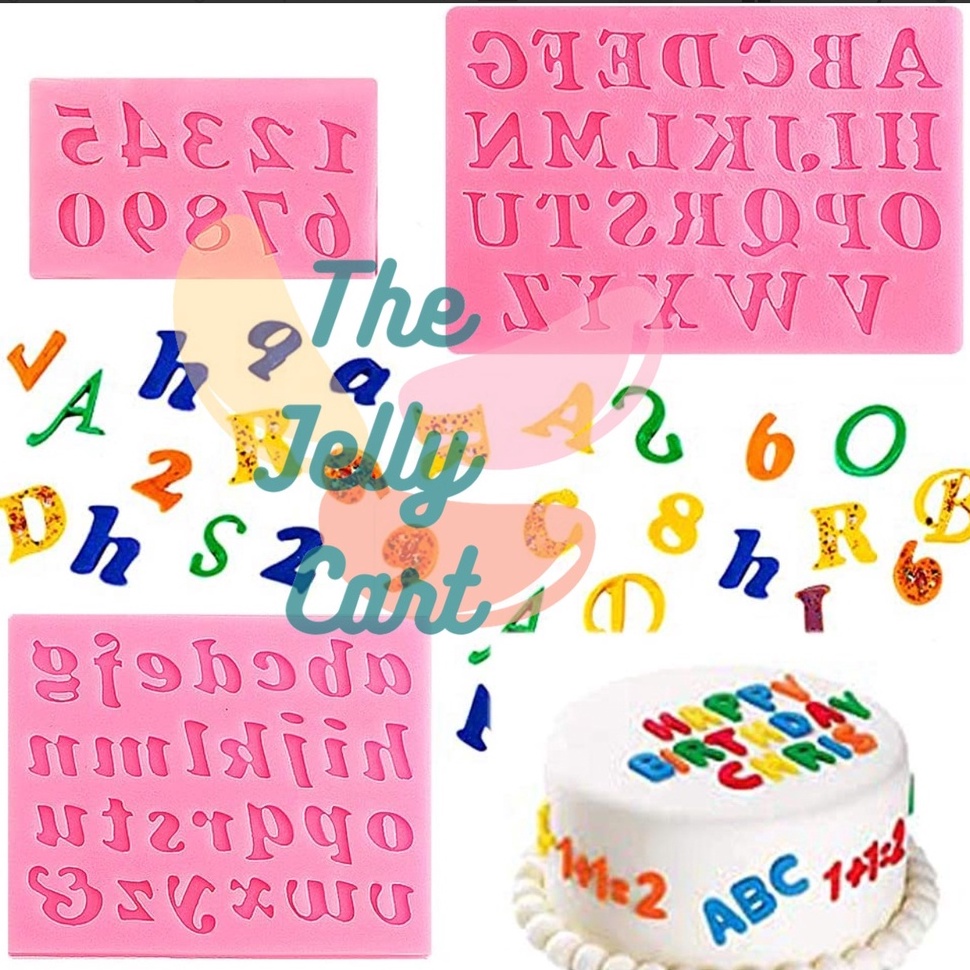 Silicone Lowercase Uppercase Numbers Letter Molder Chocolate Kitchen ...