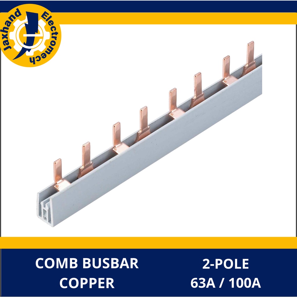 Copper Comb Busbar 2-Poles, 63A / 100A | Shopee Philippines