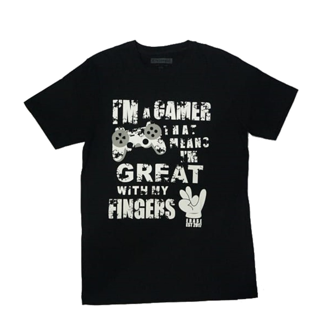 Erase Gaming FINGE BLACK Tshirt | Shopee Philippines