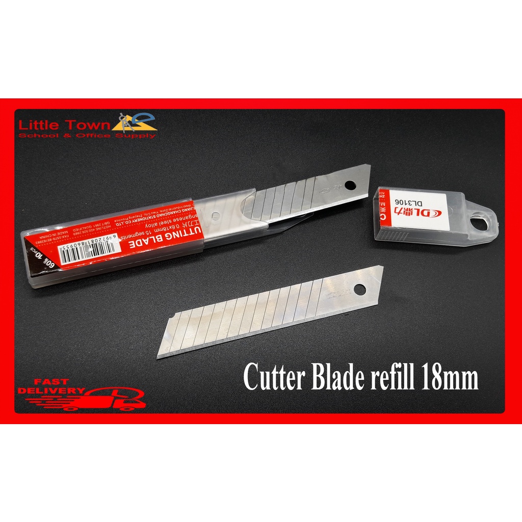 Cutter Blade Refill 18mm 10 Pcs cutter blade | Shopee Philippines