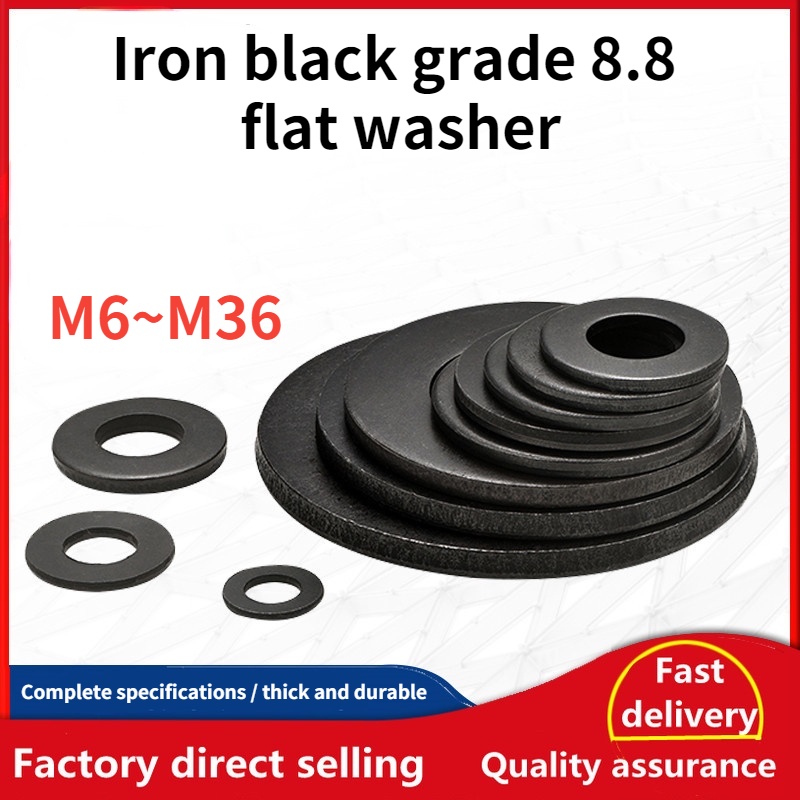 【WDY】M2~M30 Black grade 8.8 flat washer thickened ultra-thin washer | Shopee Philippines