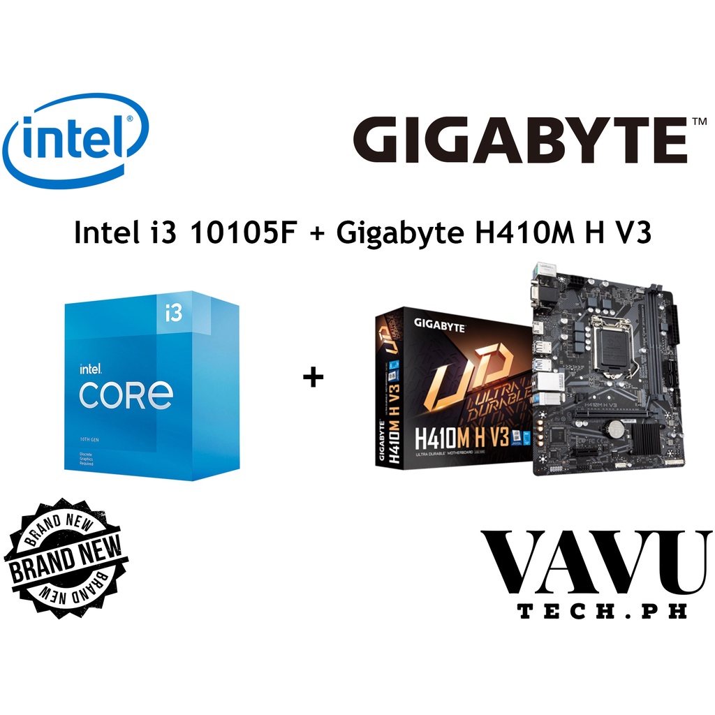 Intel Core i3-10105F Bundle w/ Gigabyte H410M H-V3 | Shopee Philippines
