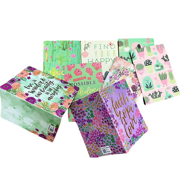 HOKKA A5 BLANK CRAFT NOTEBOOK WITH DESIGNS (FLORALS, LETTERS, PLANTS ...