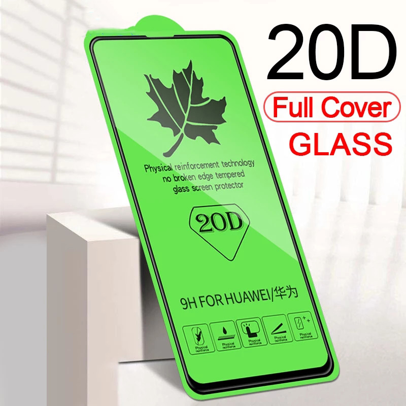 20D Full Tempered Glass Screen Protector Huawei Y7a Y7p Y6p Y8p Y5p Y9 ...