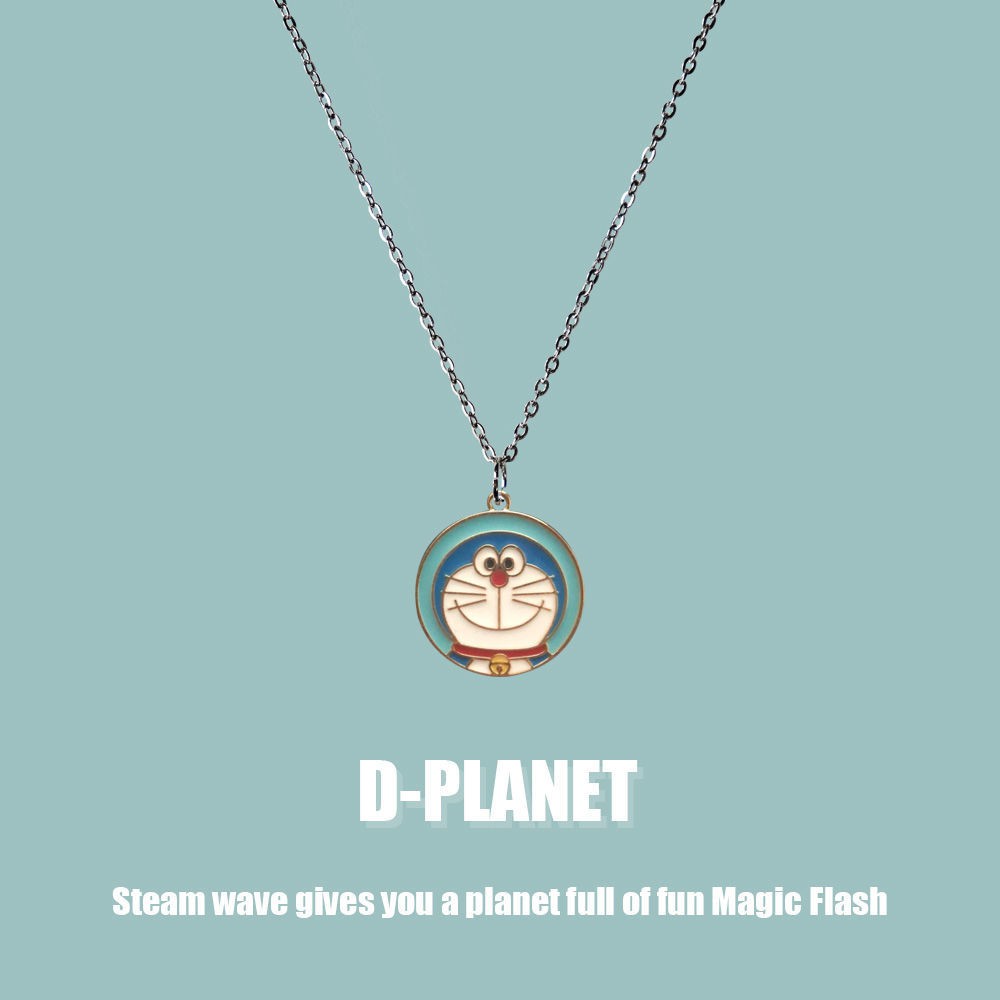 DPLANET Doraemon Necklace Cute Tinkerbell Blue Fat Couple Pendant Small ...