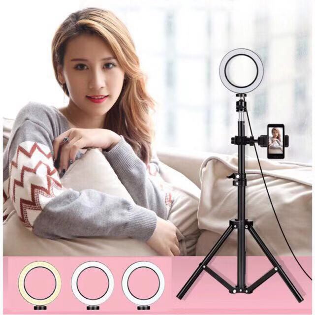 RK-16 16CM self-timer ring light dimmable LED video lighting with ...