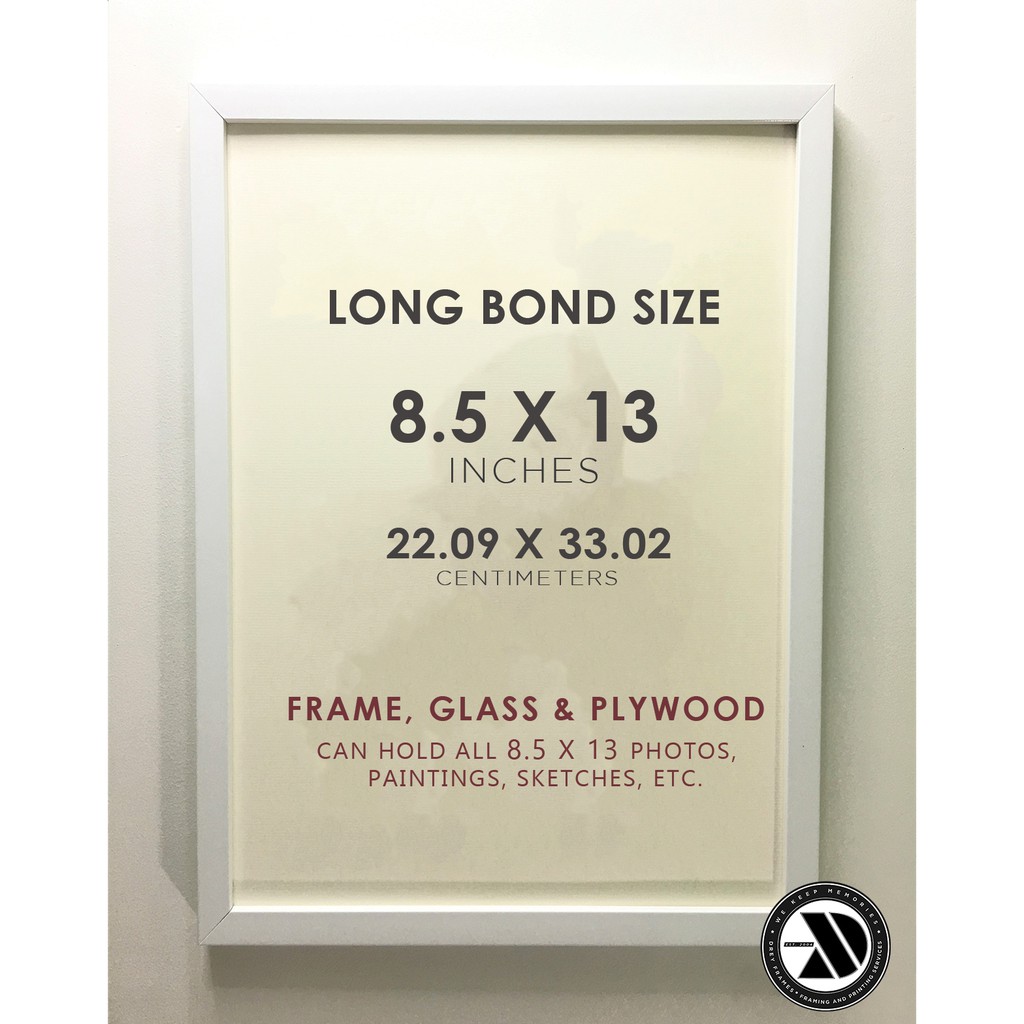 8.5x13 Inches Long Bond Wall Hang Picture Frame Shopee Philippines