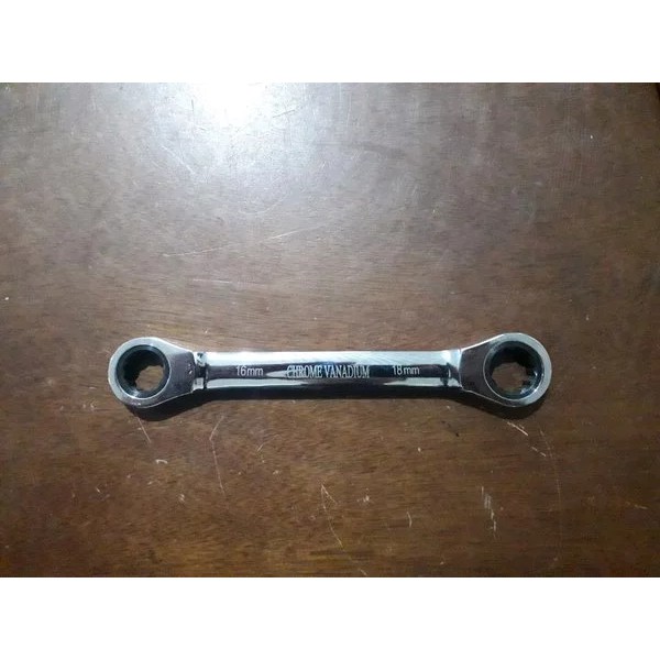 Double Ratchet Wrench. Double Double Ring Ratchet Ratcheting Lock 16mm ...