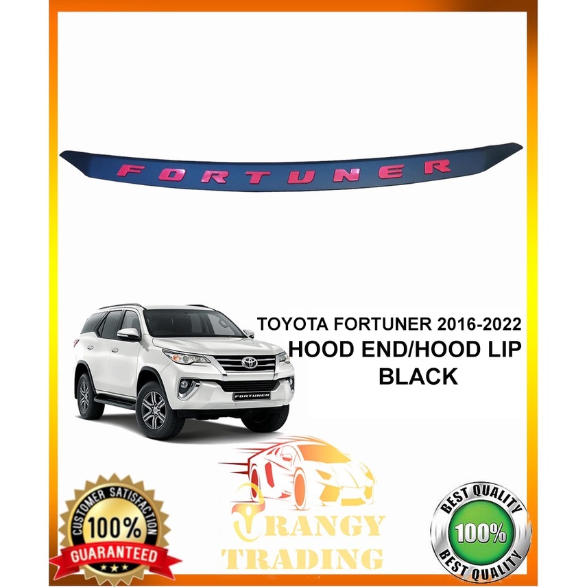 Toyota Fortuner 2016 to 2023 Hood End / Hood Lip / Hood Guard Black ...