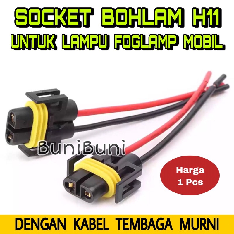 Socket H11 - Car Fog Lamp Socket Bulb Type H11 / H8 / H16 / H27 With ...