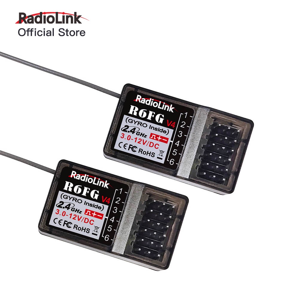 Radiolink RC Receiver R6FG 6 Channel 2.4G HV Servo RX with Gyro Long ...